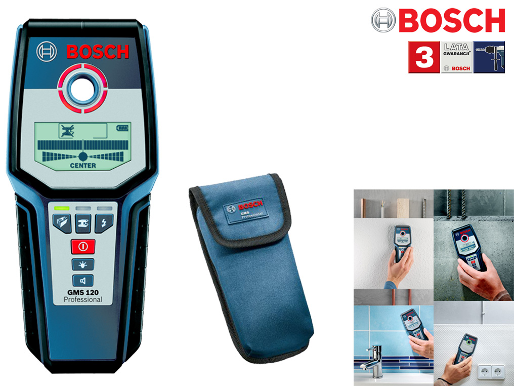 BOSCH GMS 120 wykrywacz przewodów rur - POMIARY - Robo-Kop