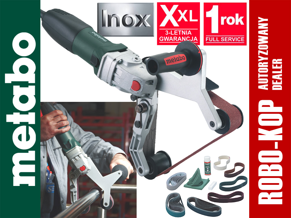 METABO szlifierka taśmowa do rur RBE 12-180 SET